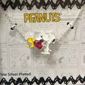 Peanuts | Jewelry | Peanuts Snoopy And Woodstock Silver Plated 8 Inch ...